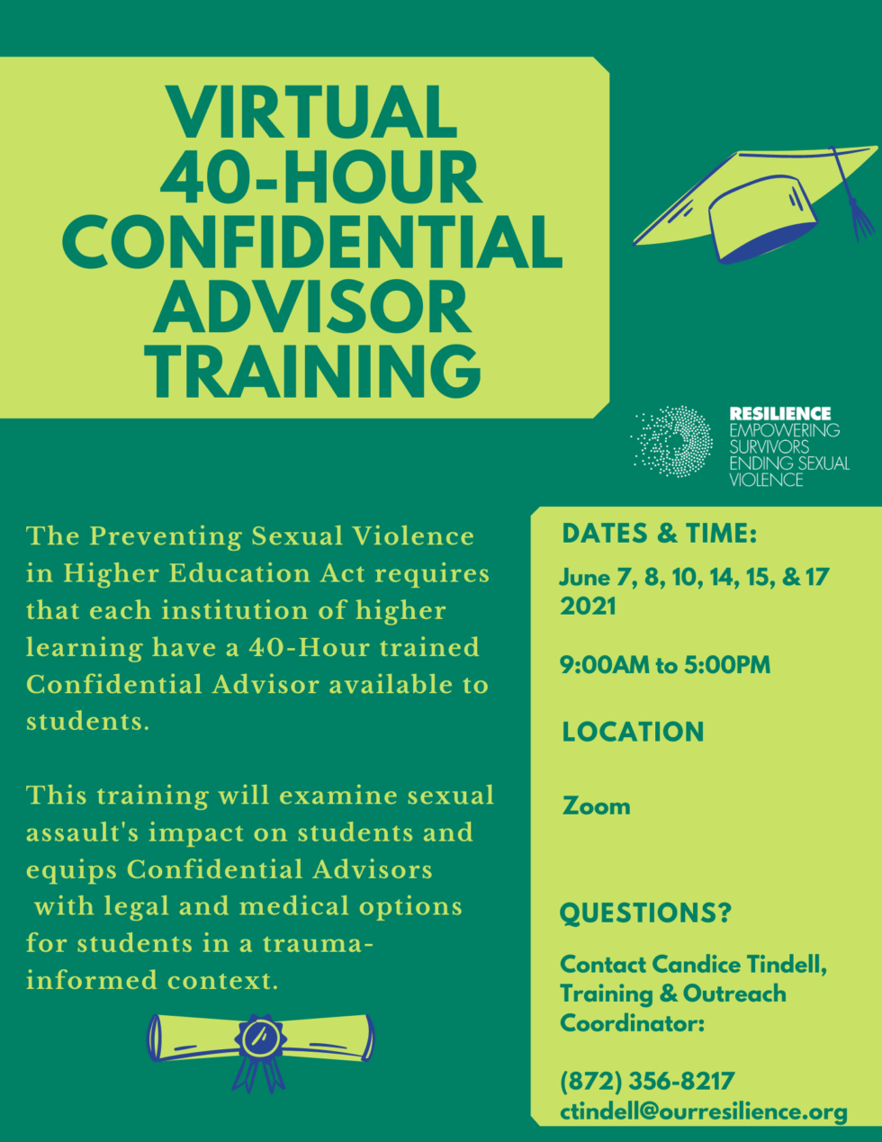 Virtual 40-Hour Confidential Advisor Training - Resilience